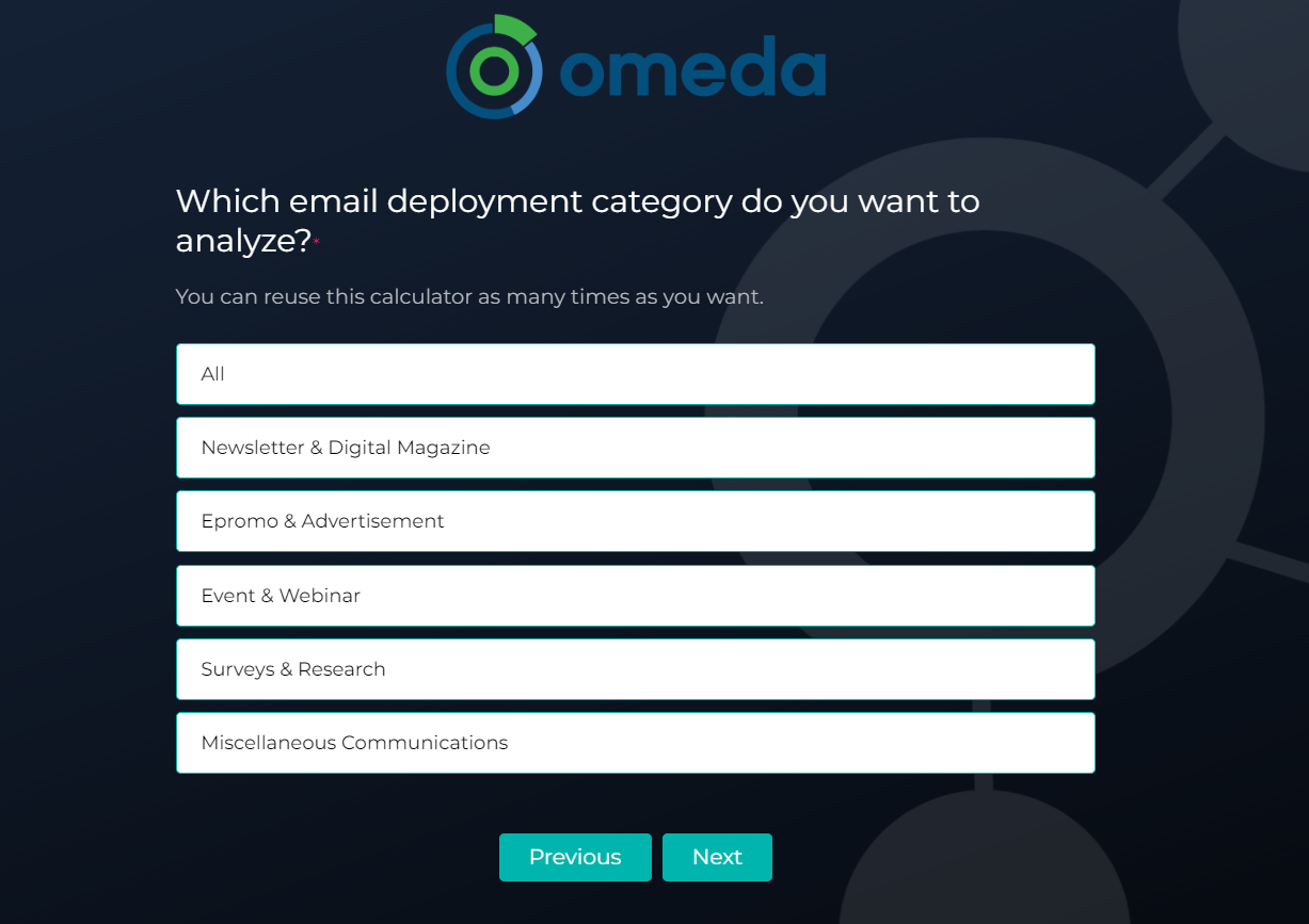 Omeda Benchmarking Calculator